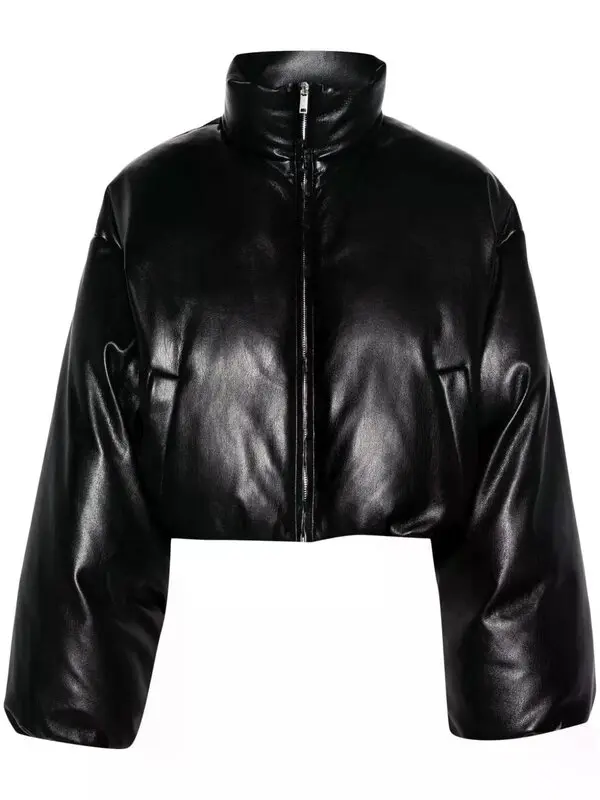 Nanushka Cropped Puffer Jacket - Black