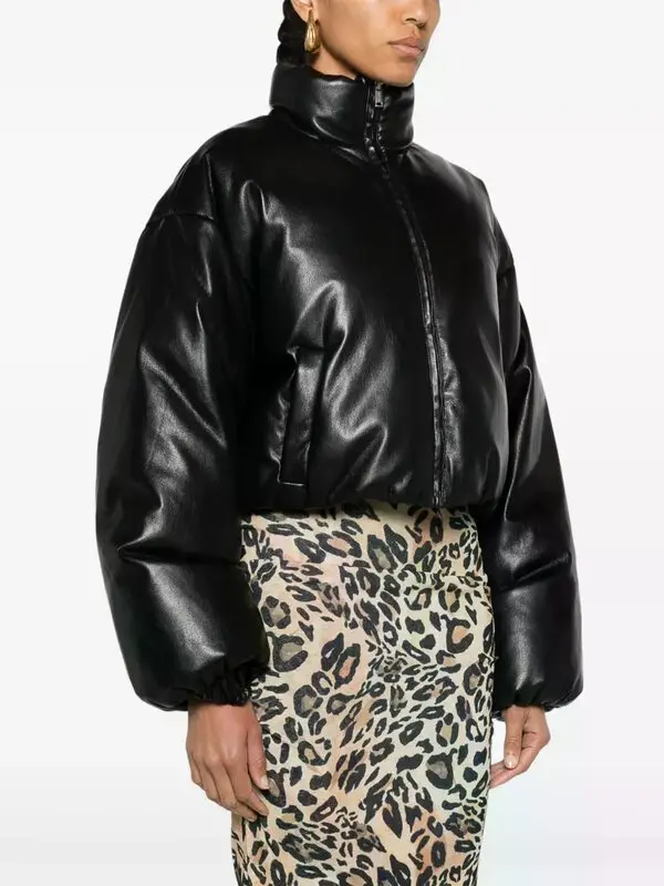Nanushka Cropped Puffer Jacket - Black