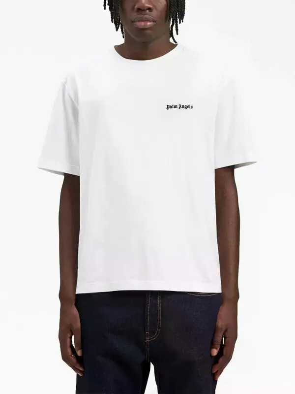 Palm Angels Embroidered-logo Crew-neck T-shirt
