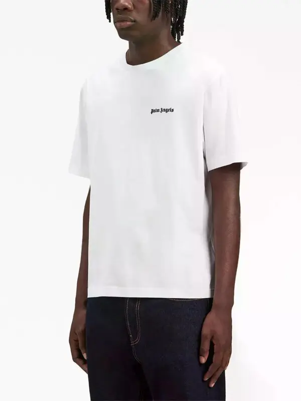 Palm Angels Embroidered-logo Crew-neck T-shirt