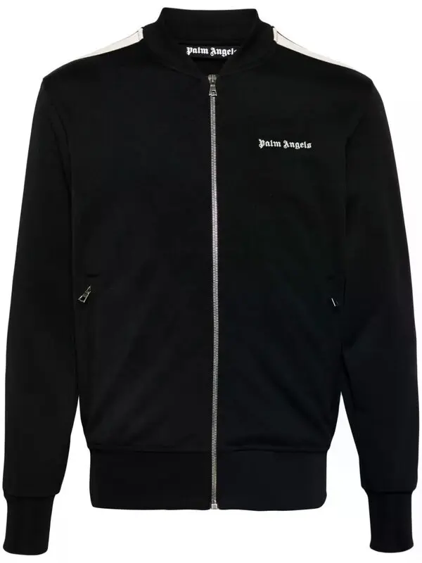 Palm Angels Logo-embroidered Track Jacket - Black