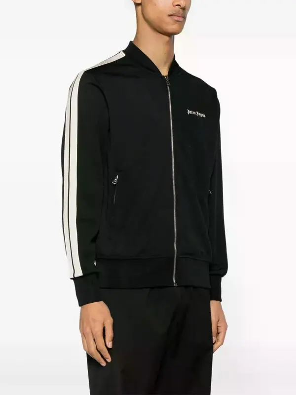 Palm Angels Logo-embroidered Track Jacket - Black