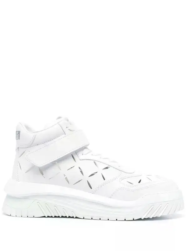 Versace High-top Leather Sneakers
