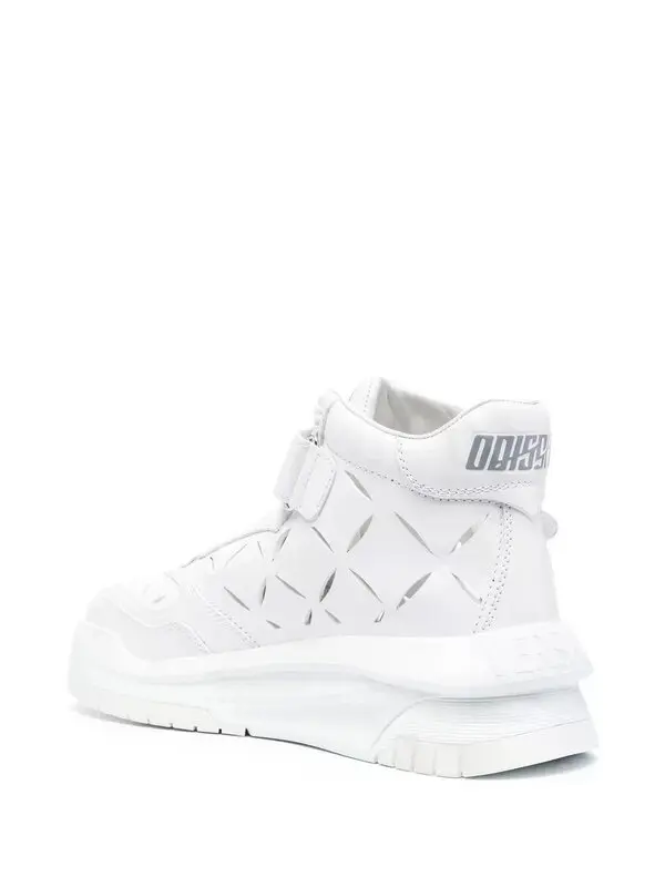Versace High-top Leather Sneakers
