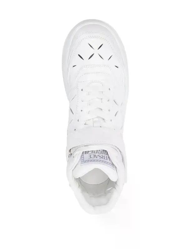 Versace High-top Leather Sneakers