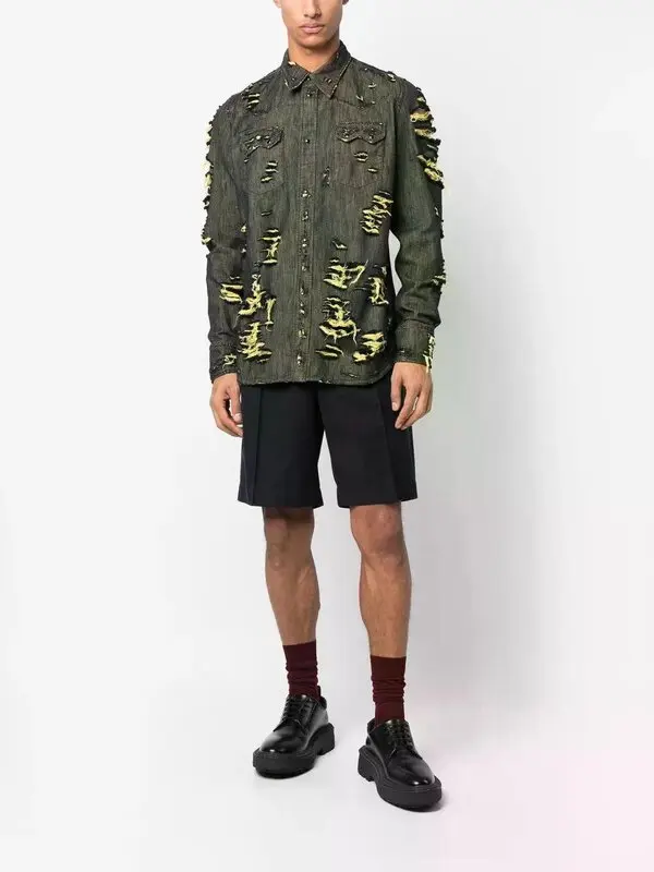 Marni Distressed Denim Shirt