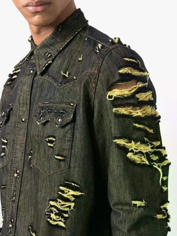 Marni Distressed Denim Shirt
