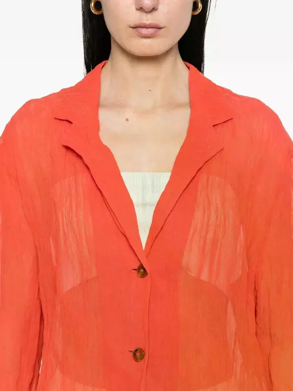 ALYSI Crinkled-effect Blazer