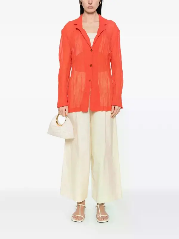 ALYSI Crinkled Effect Blazer