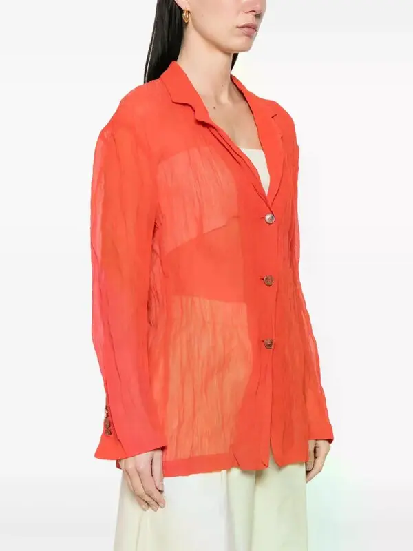 ALYSI Crinkled Effect Blazer