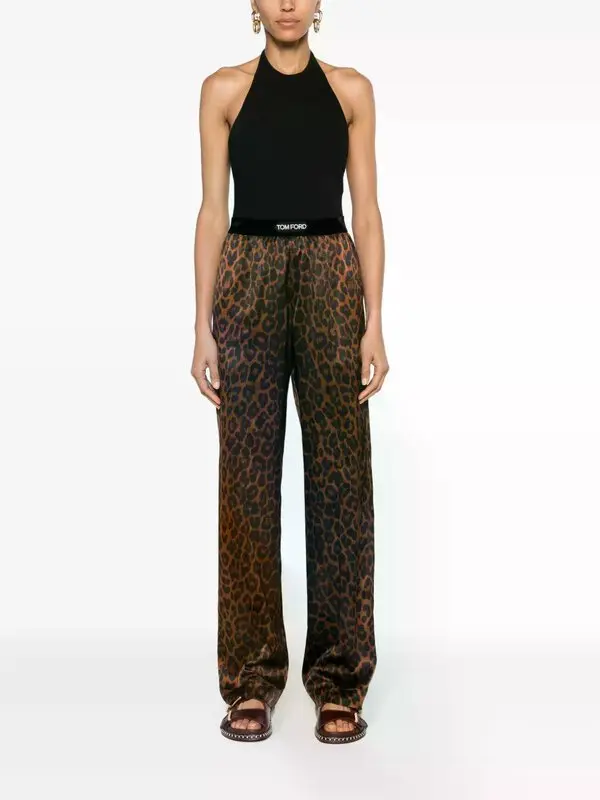 TOM FORD Leopard-print Silk Pyjama Bottoms