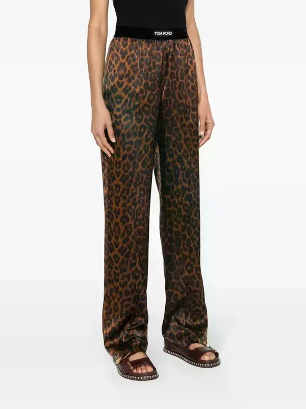 TOM FORD Leopard-print Silk Pyjama Bottoms