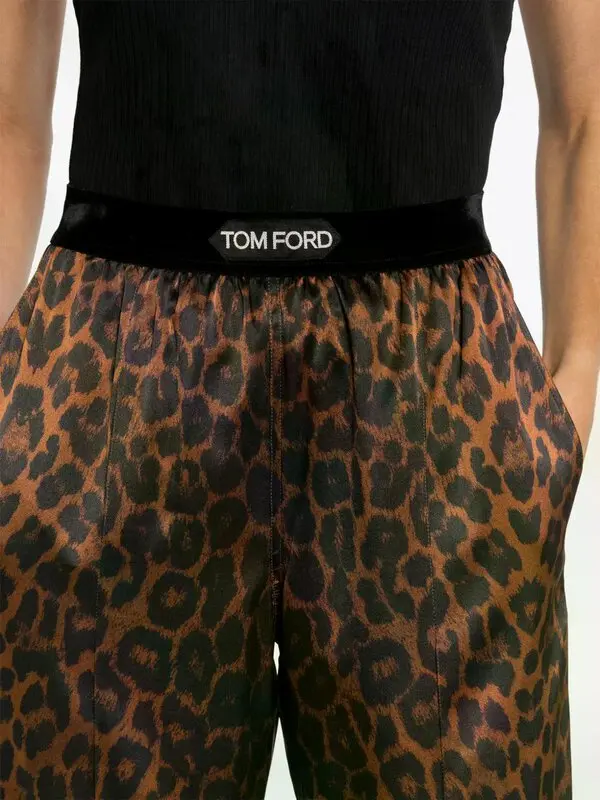 TOM FORD Leopard-print Silk Pyjama Bottoms