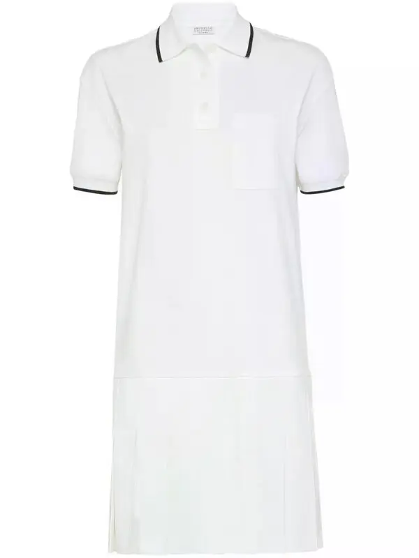 Brunello Cucinelli Stripe-tipping Cotton Minidress