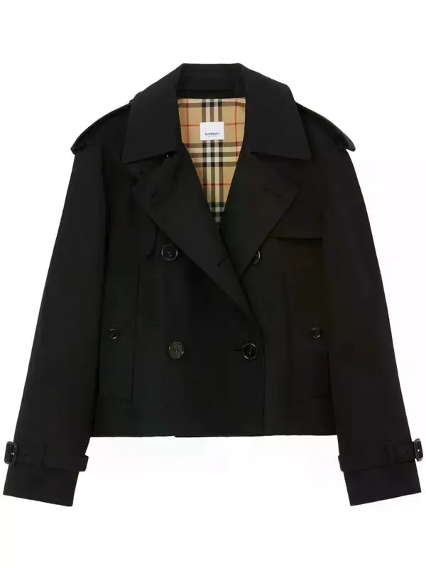 Burberry Mayfair Cropped Trench Coat - Black
