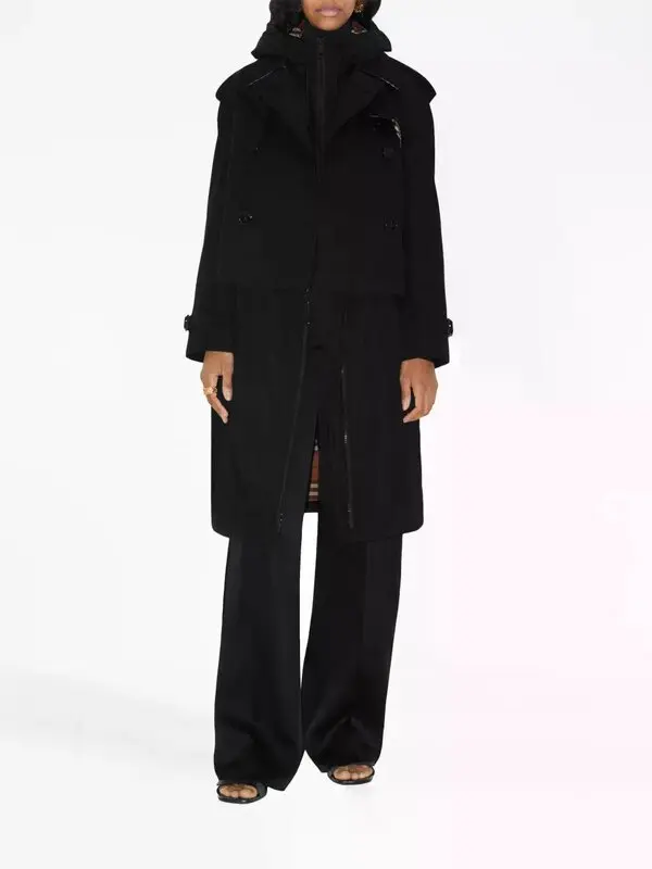 Burberry Mayfair Cropped Trench Coat - Black