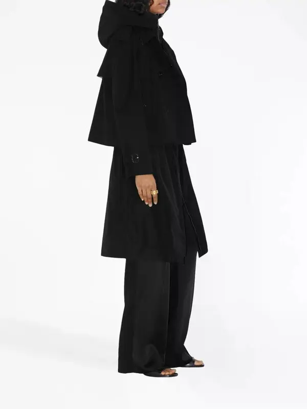 Burberry Mayfair Cropped Trench Coat - Black
