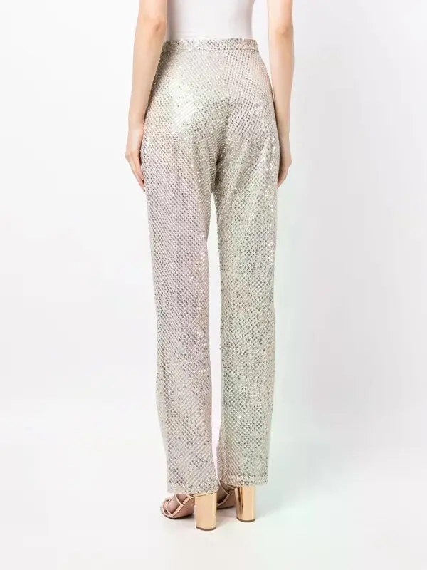 SAIID KOBEISY Sequin Embellished Straight-leg Trousers