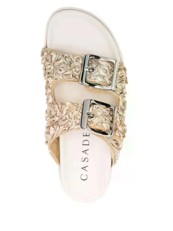 Casadei Double-buckle Flat Sandals