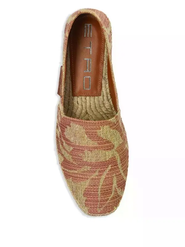 Etro Paisley-print Linen Espadrilles - Neutrals