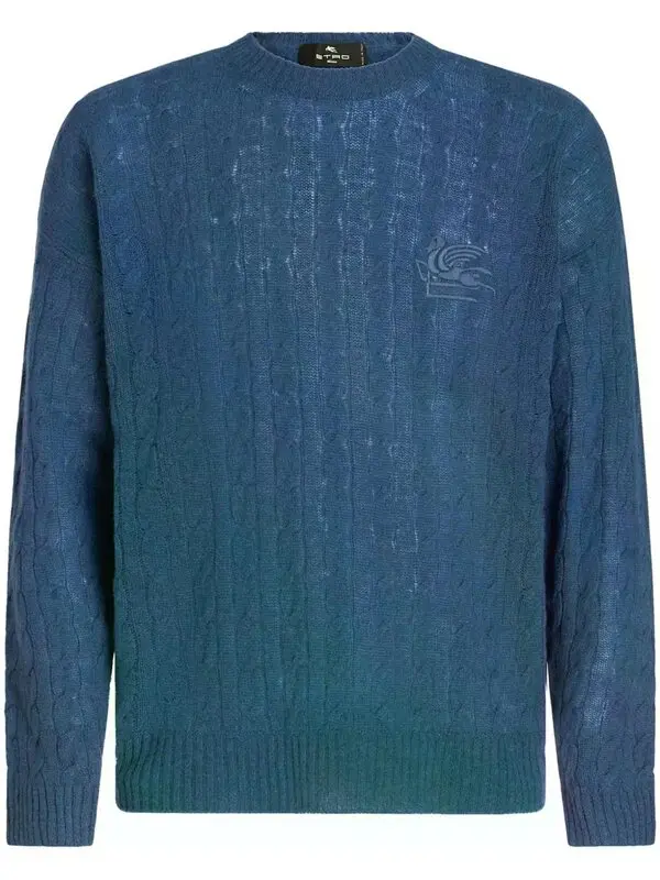 Etro Cable-knit Cashmere Jumper - Blue