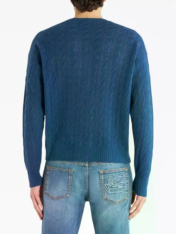 Etro Cable-knit Cashmere Jumper - Blue