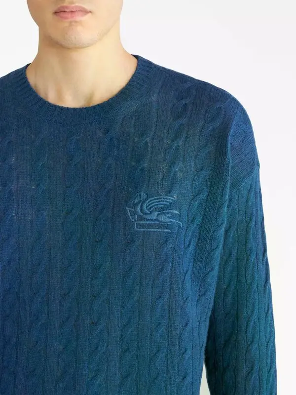 Etro Cable-knit Cashmere Jumper - Blue