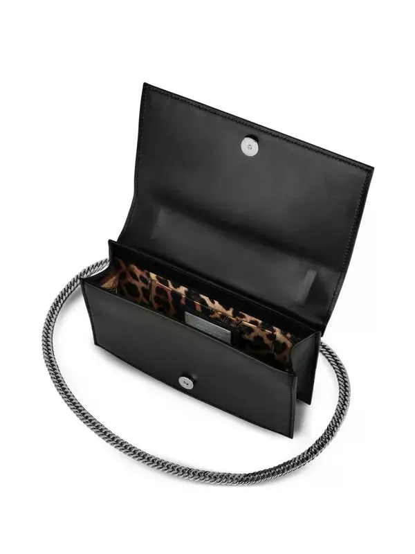 Philipp Plein Leather Shoulder Bag With Skull Appliqu
