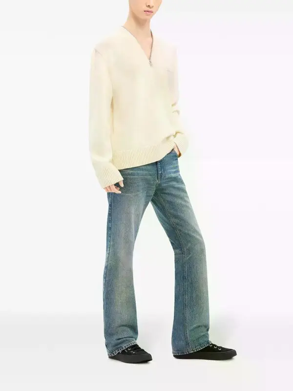 COURREGES Zipped Wool Sweater