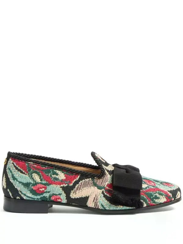 Valentino Garavani Jacquard Loafers With Bow Detail