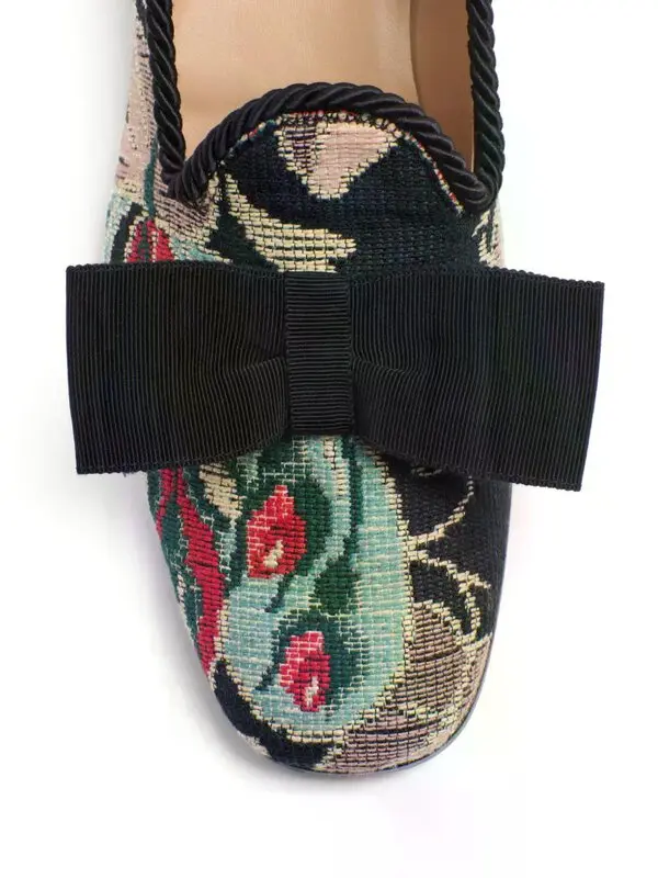 Valentino Garavani Jacquard Loafers With Bow Detail