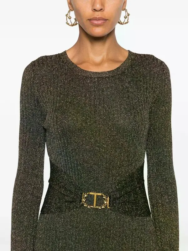 TWINSET Long Rib Knit Dress