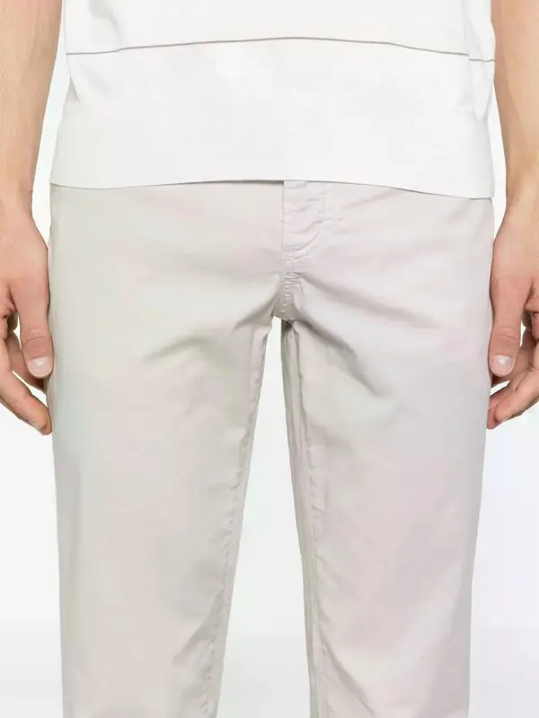 Brunello Cucinelli Logo-embroidered Trousers - Neutrals