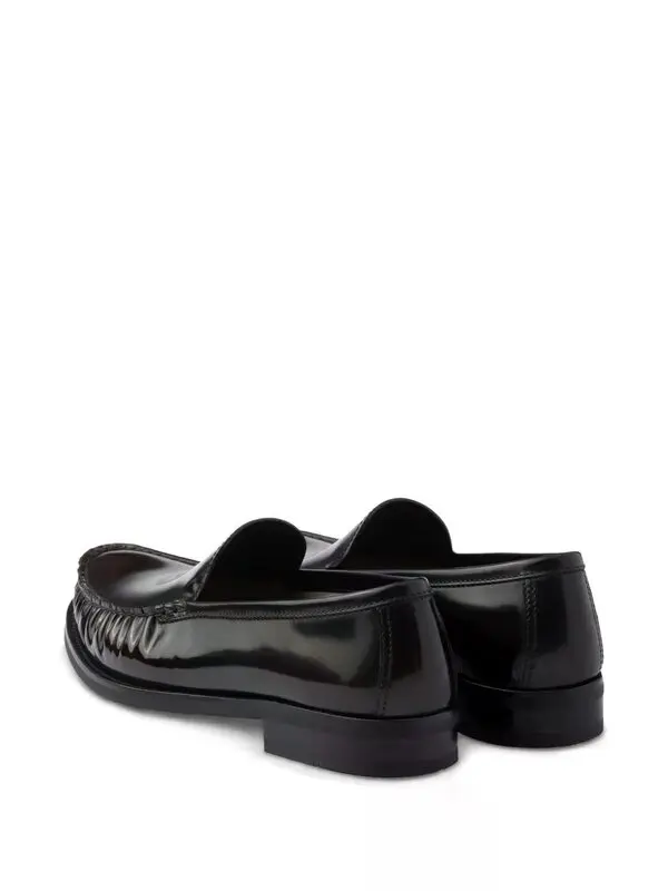 Prada Brushed Leather Loafers