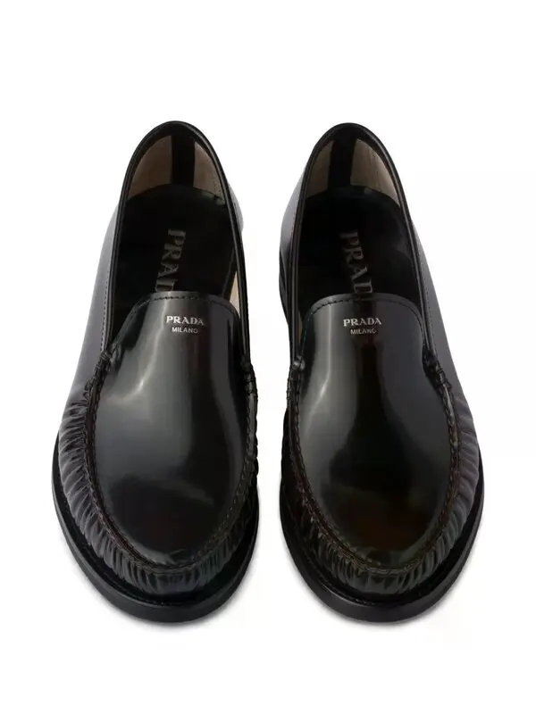 Prada Brushed Leather Loafers