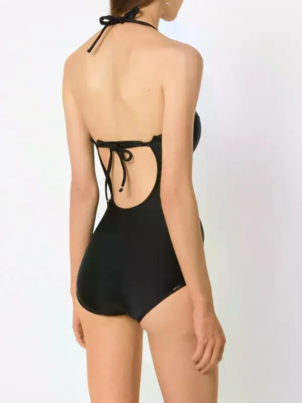 AMIR SLAMA Neck Tie One Piece Swimsuit