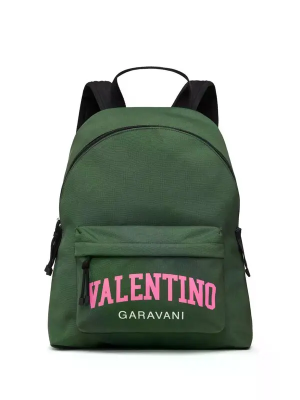 Valentino Garavani Logo-print Top-handle Backpack - Green
