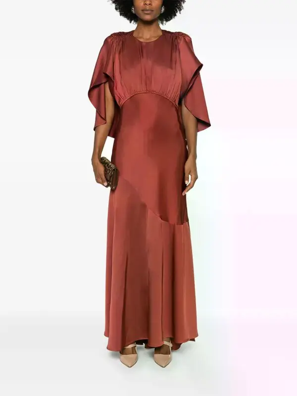 Zimmermann Cape-insert Round-neck Maxi Dress