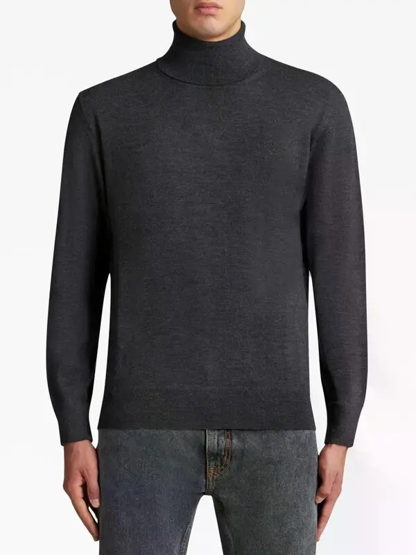 Etro Pegaso-embroidered High-neck Jumper