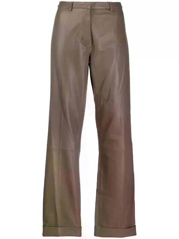 Federica Tosi Flared Leather Trousers