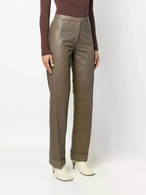 Federica Tosi Flared Leather Trousers
