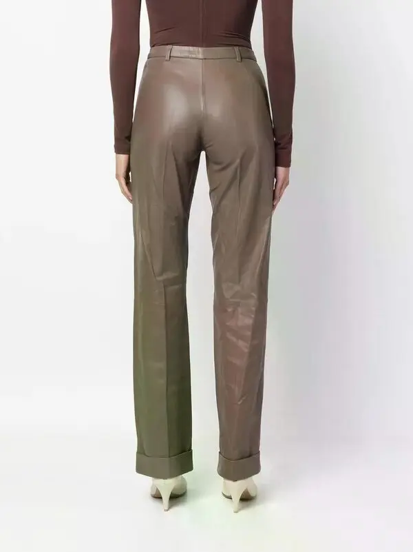 Federica Tosi Flared Leather Trousers