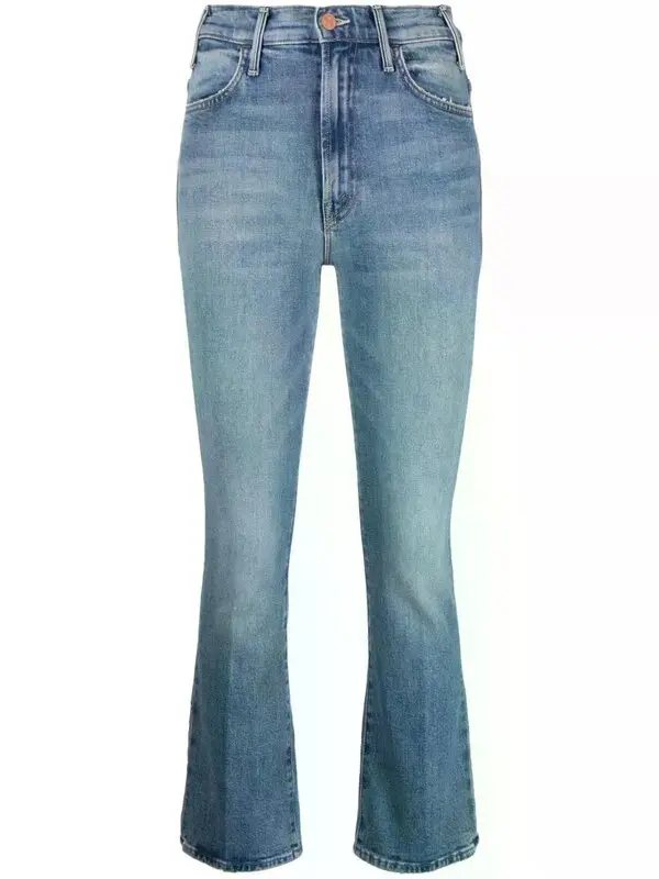MOTHER Cropped High-rise Flare Jeans