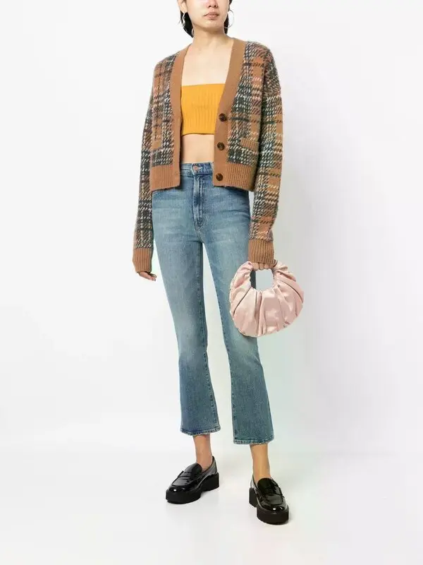 MOTHER Cropped High-rise Flare Jeans