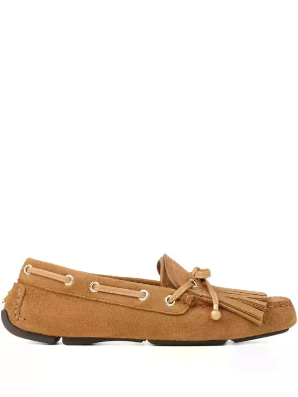 JIMMY CHOO Manon F Tassel Detail Loafers - Neutrals