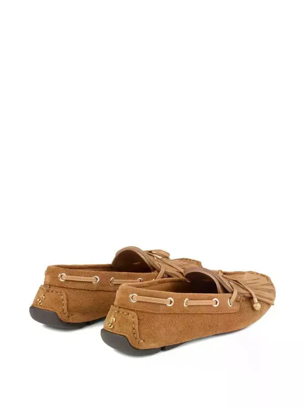 JIMMY CHOO Manon F Tassel Detail Loafers - Neutrals