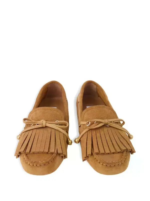 JIMMY CHOO Manon F Tassel Detail Loafers - Neutrals