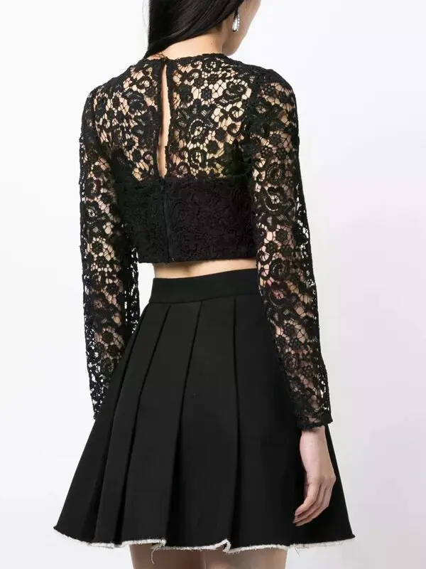 SELF-PORTRAIT Corded-lace Crop Top