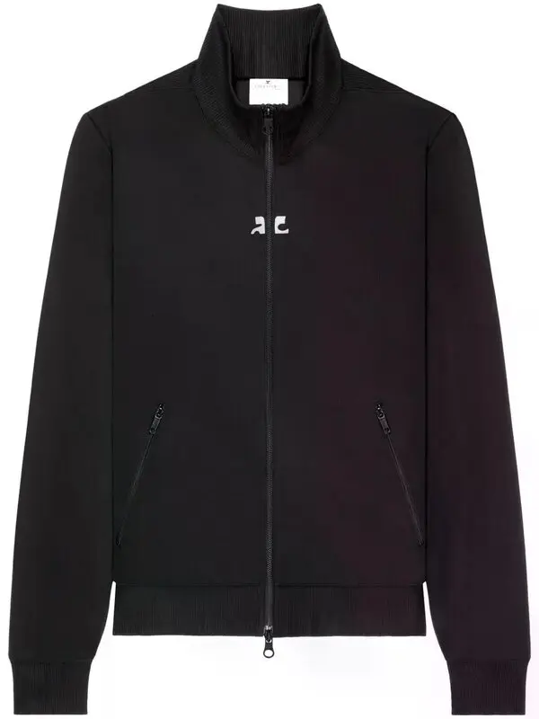 COURREGES Logo-embroidered Jersey Jacket