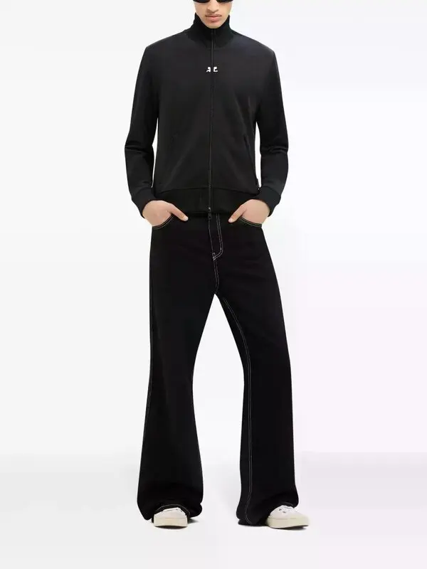 COURREGES Logo-embroidered Jersey Jacket